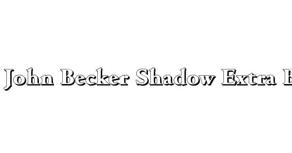 John Becker Shadow Extra Bold Regular